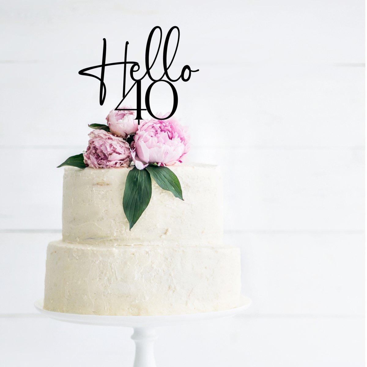 Custom Age Cake Topper With Hello & Age – Cabe & Co